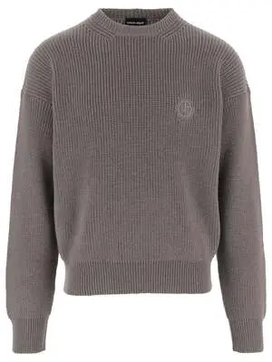 Giorgio Armani Ribbed Crew Neck Sweater