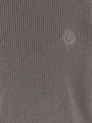 Giorgio Armani Ribbed Crew Neck Sweater