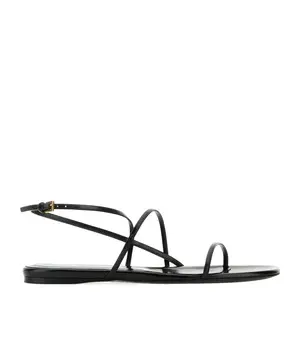 Khaite Slingback Loop Sandals - Black