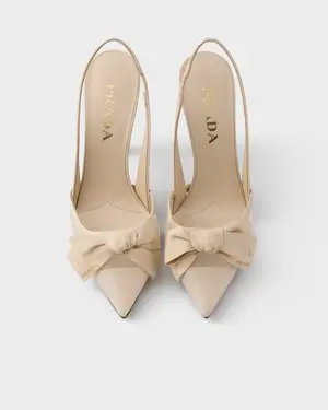Prada Mesh Fabric Slingback Pumps