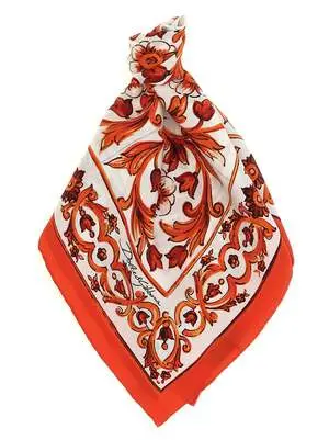 Dolce & Gabbana Maiolica' Scarf - Orange