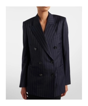 Givenchy Pinstripe Double-breasted Wool Blazer