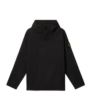 Stone Island Oversized Fit Sweatshirt With Contrasting Hood - Black