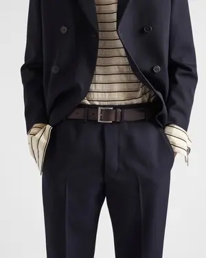 Prada Antiqued Leather Belt