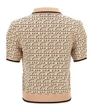 Tory Burch Logo Jacquard Polo Shirt