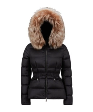 Moncler Boed Short Down Jacket With Removable Fur Trim