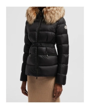 Moncler Boed Short Down Jacket With Removable Fur Trim