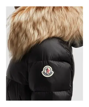 Moncler Boed Short Down Jacket With Removable Fur Trim