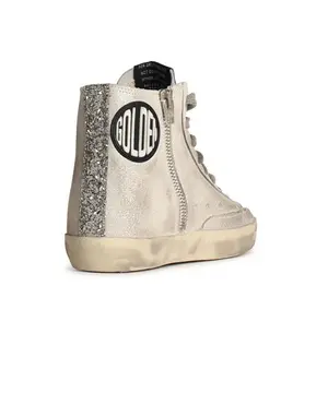 GOLDEN GOOSE Logo Printed Glittered High Top Sneakers
