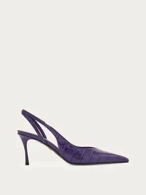 FERRAGAMO Mid Heel Slingback Shoes - Violet