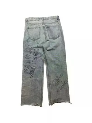 SATOSHI NAKAMOTO Jeans With Graphic Print