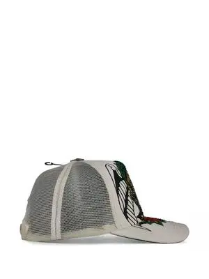 Ed Hardy Rhinestone Embellished Graphic Print Trucker Hat