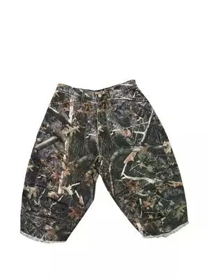 SATOSHI NAKAMOTO Camo-print Carpenter Shorts