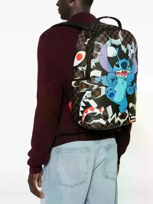 SPRAYGROUND X Disney Check-print Backpack With Shark Mouth Motif