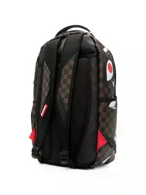 SPRAYGROUND X Disney Check-print Backpack With Shark Mouth Motif