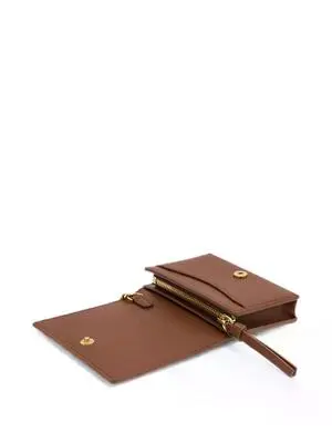 GANNI Bou Card Holder With Flap - Brown