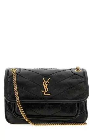 Saint Laurent Leather Niki Shoulder Bag - Black