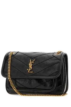 Saint Laurent Leather Niki Shoulder Bag - Black