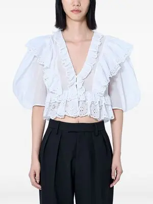 Chloé Crop Ruffle Top