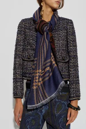 Etro Wool Scarf With Raw Edge