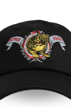 Kenzo Baseball Cap With Tiger Embroidery - Black