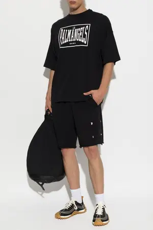 Palm Angels Cotton T-shirt With Logo Print