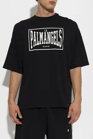 Palm Angels Cotton T-shirt With Logo Print