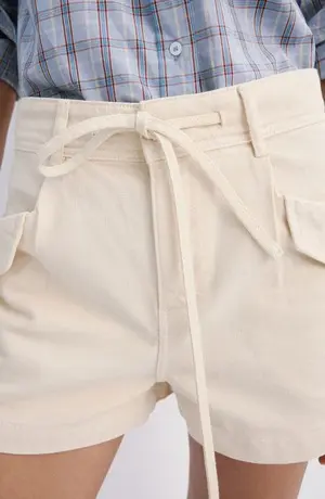 Mango Aria Cotton Drawstring Shorts