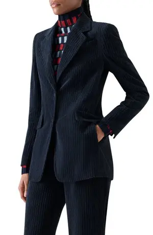 Akris Soft Techno Corduroy Tailored Jacket