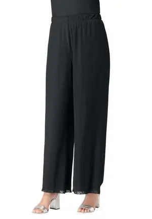 Roaman's Mesh Overlay Pants - Black