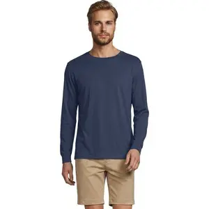 LANDS' END Super-t Long Sleeve T-shirt - Nightfall Blue