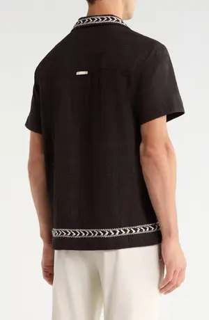 CHE Vargon Cotton Camp Shirt - Black-01