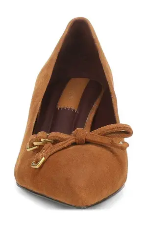 Franco Sarto Racer Faux Leather Pump - Brown Suede