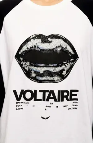 Zadig&Voltaire Lips Graphic Raglan Sleeve T-shirt