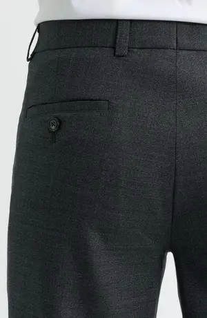 JACK VICTOR Melange Stretch Wool Pants