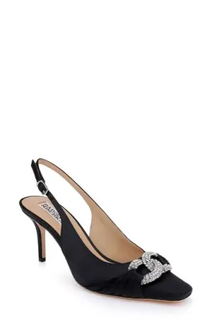 Badgley Mischka Ripley Slingback Pump - Blacksatin