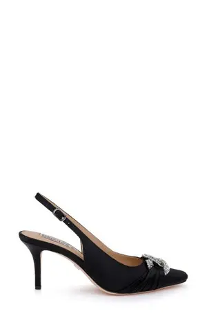 Badgley Mischka Ripley Slingback Pump - Blacksatin