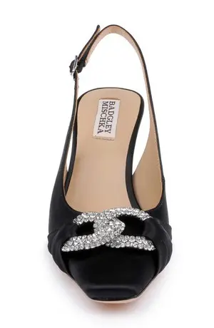 Badgley Mischka Ripley Slingback Pump - Blacksatin