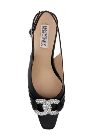 Badgley Mischka Ripley Slingback Pump - Blacksatin