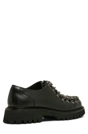 Steve Madden Campello Leather Moc Toe Oxford - Black Leather