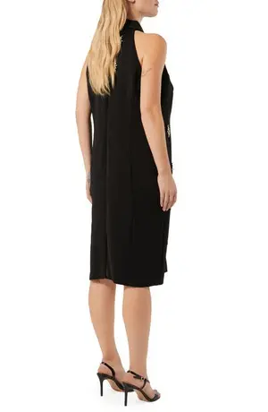Marina Rinaldi Crystal Embellished Cape Dress