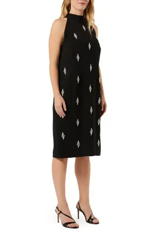Marina Rinaldi Crystal Embellished Cape Dress