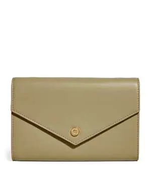 Harrods Leather Chain Wallet - Green