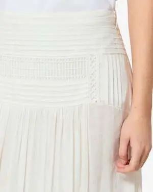 ETOILE Pylka Linen-blend Maxi Skirt - White