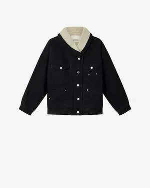 Isabel Marant Étoile Faux Fur Lined Denim Jacket