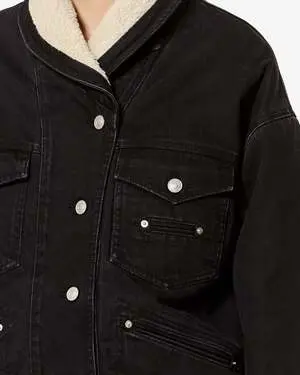 Isabel Marant Étoile Faux Fur Lined Denim Jacket