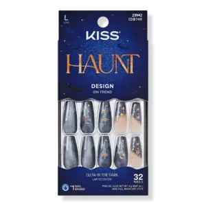 Kiss Core Design Long Coffin Press On Nails, Spooky Tips - One-color
