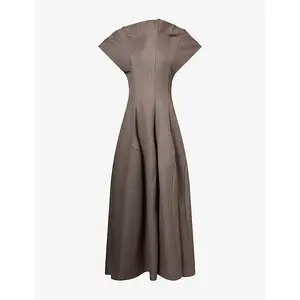 RUOHAN Elara Draped Wool Maxi Dress