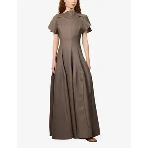 RUOHAN Elara Draped Wool Maxi Dress
