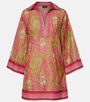 Etro Printed Cotton And Silk Tunic - Multicoloured